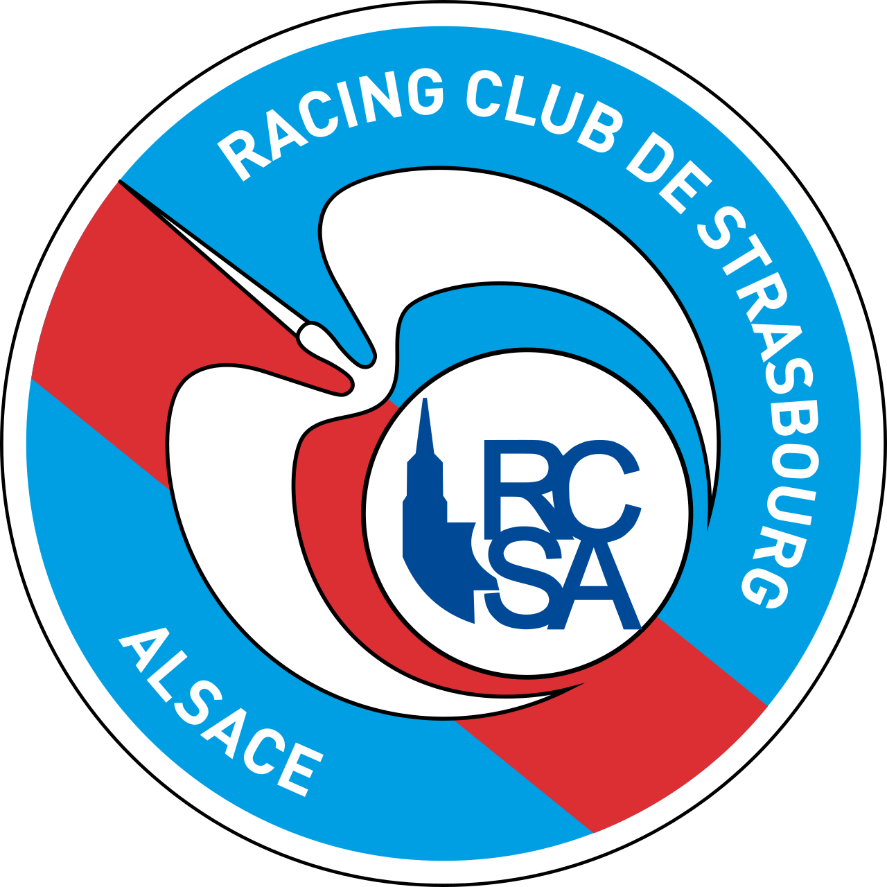 【幸せを運ぶ鳥のエンブレム】RCストラスブール【リーグアン】 | football-emblem