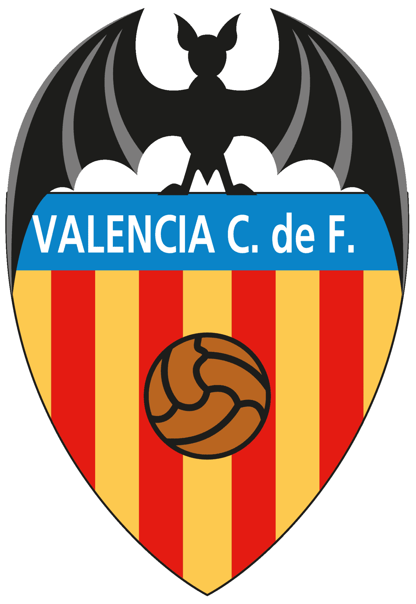 【コウモリ羽ばたくエンブレム】バレンシアCF【ラ・リーガ】 | football-emblem