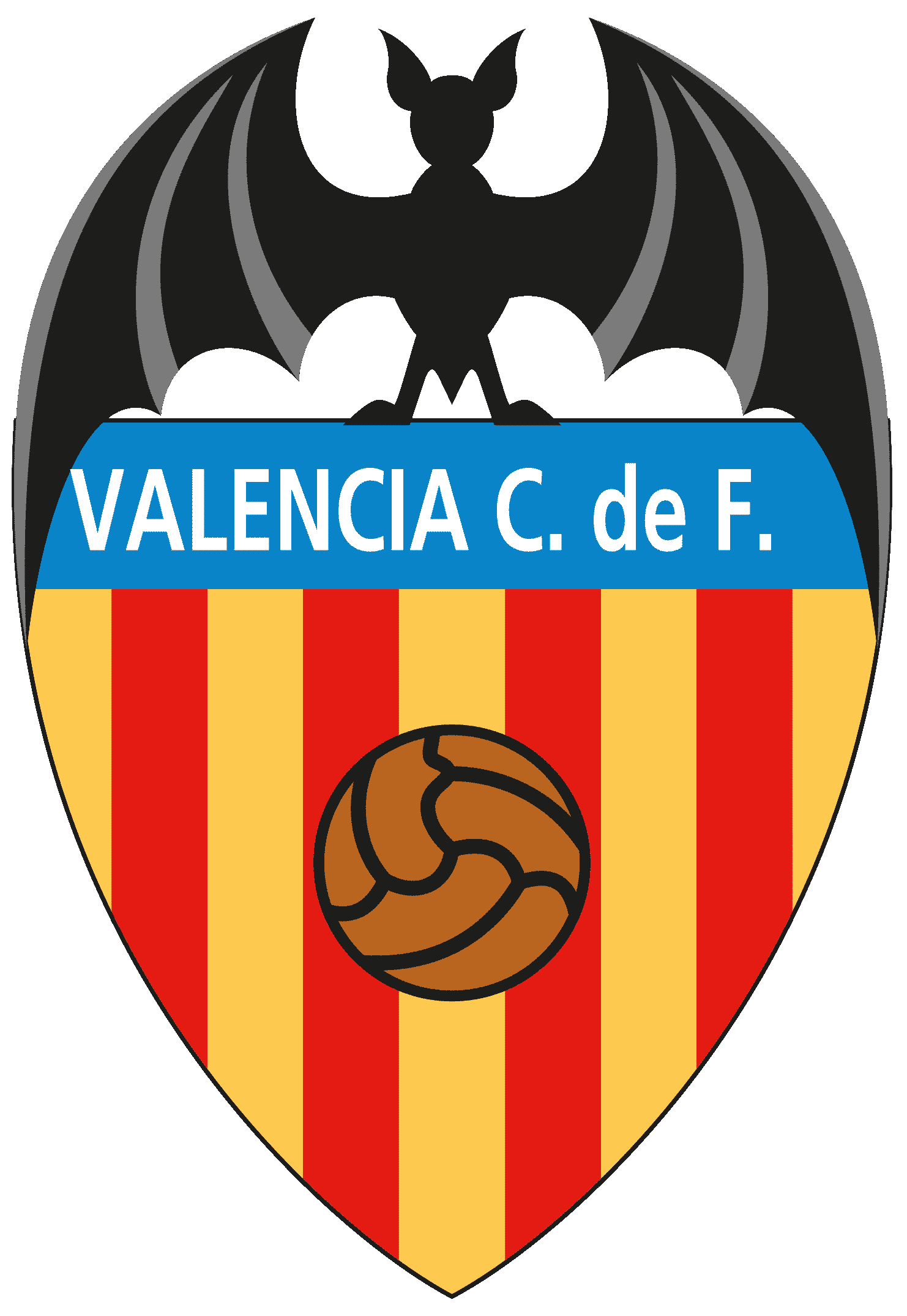 【コウモリ羽ばたくエンブレム】バレンシアCF【ラ・リーガ】 | football-emblem
