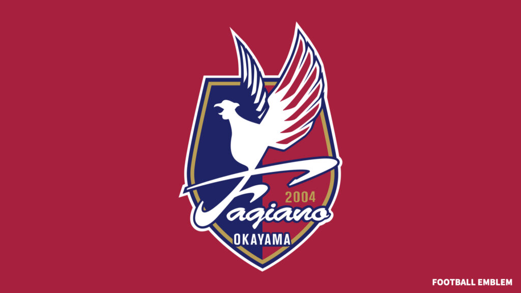 【羽ばたくキジのエンブレム】ファジアーノ岡山FC【Jリーグ】 | football-emblem