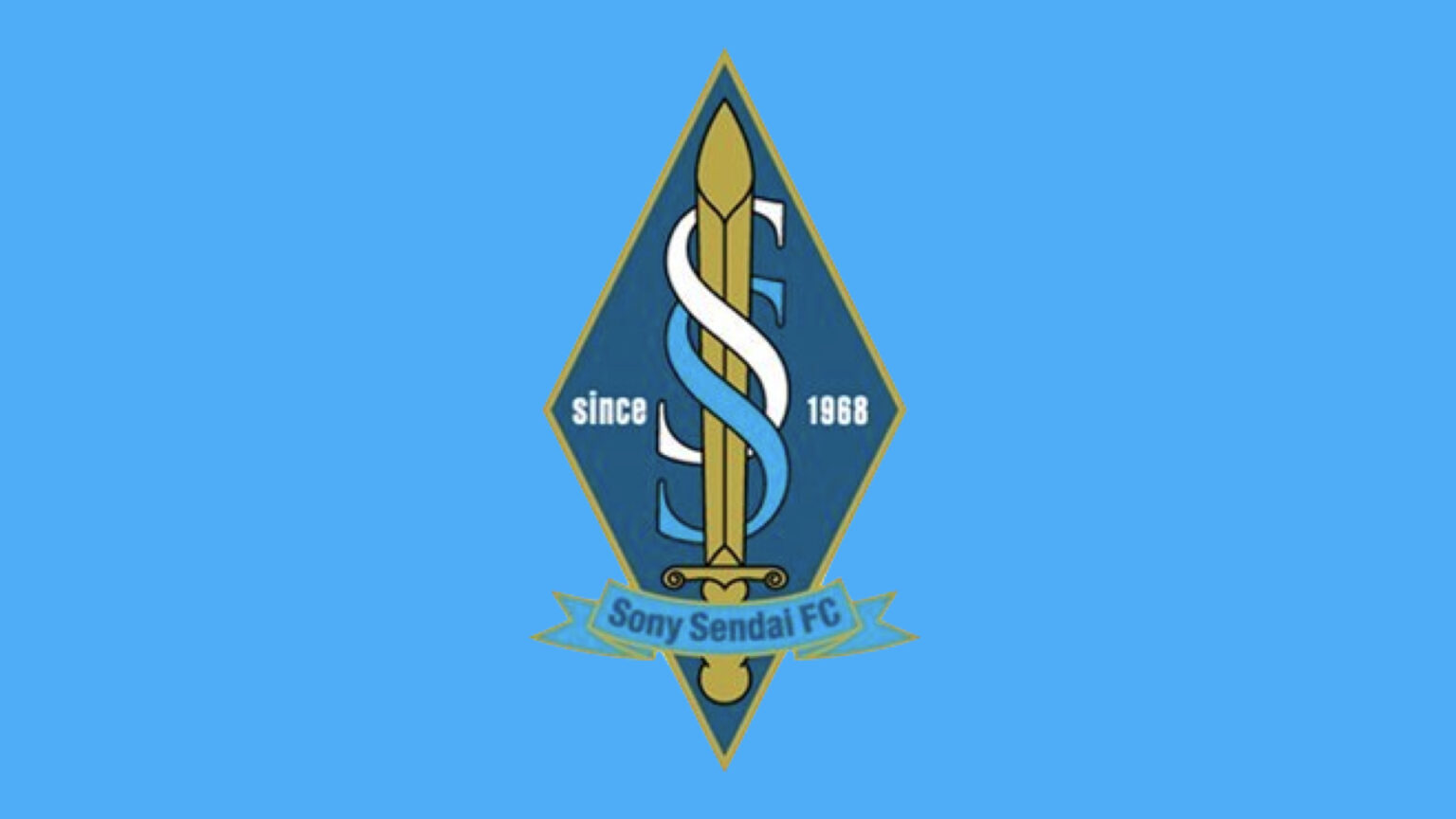 【多賀城市を守る刀のエンブレム】ソニー仙台FC【JFL】 | football-emblem